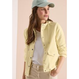 Kurzjacke Cecil, Damen, Gr. XL (44), light buttermilk gelb, Web, 98% Baumwolle, 2% Elasthan, unifarben, comfort fit normal, ohne Ausschnitt, B&uuml;ndchen, Jacken Kurzjacke, im Denim-Style