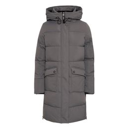 Schneejacke oxmo "Steppmantel OXGillian", Damen, Gr. L, grau (iron gate), Obermaterial: 100% Polyester PES., M&auml;ntel Schneejacke