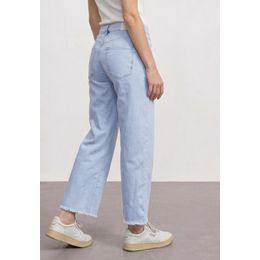 Loose-fit-Jeans Street One, Damen, Gr. 28, L&auml;nge 28, blau (ultra bleached washed), Jeans, 98% Baumwolle, 2% Elasthan, unifarben, kn&ouml;chelfrei, Jeans, mit Wide Legs