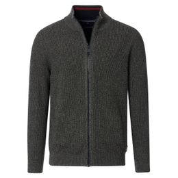 Strickjacke Casamoda "Casamoda Strickjacke uni", Herren, Gr. L, braun (schlamm), 60% Baumwolle, 40% Polyacryl, Strickjacken Strickjacke