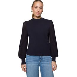 Strickpullover Zero "Damen mit hohem Kragen", Damen, Gr. 38, hydrangea, Strick, Obermaterial: 28% Polyester, 72% Viskose. Besatz: 63% Polyacryl, 37% Polyamid. Futter: 63% Polyacryl, 37% Polyamid. F&uuml;llung: 63% Polyacryl, 37% Polyamid. &Auml;rmelfutter: 63% Polyacryl, 37% Polyamid, unifarben, figurumspielend normal, weit B&uuml;ndchen krempelbar, Pullover Strickpullover, Plain/ohne Details