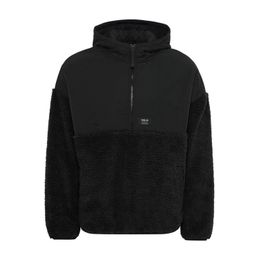 !Solid Kapuzenpullover SOLID "Teddy Halfzip-Hoodie SDMarco", Herren, Gr. XL, schwarz (true schwarz), Obermaterial: 100% Polyester PES., Jacken Kapuzenpullover