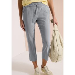 Stoffhose Cecil, Damen, Gr. L, L&auml;nge 26, obelisk grau, Web, 66% Baumwolle, 30% Polyester, 4% Elasthan, unifarben, comfort fit normal, Hosen Stoffhose, Joggstyle