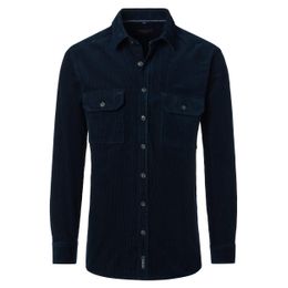 Langarmhemd Casamoda "Casamoda Hemdjacke uni", Herren, Gr. L, Normalgr&ouml;&szlig;en, dunkelblau, 100% Baumwolle, unifarben, l&auml;ssig geschnitten, Hemden