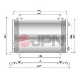 JPN Kondensator, Klimaanlage 60c9093JPN f&uuml;r LANCIA Peugeot
