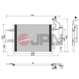 JPN Kondensator, Klimaanlage 60c9121JPN f&uuml;r Opel