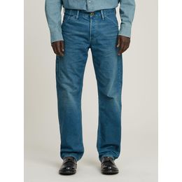 G-Star Raw 5-Pocket-Jeans G-STAR "Dakota Logger Regular Straight Jeans", Herren, Gr. 30, L&auml;nge 34, faded indigo gd, Obermaterial: 75% Baumwolle, 25% Baumwolle, Jeans 5-Pocket-Jeans