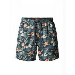 Badeshorts MCS "MCS Swim shorts MCRoland", Herren, Gr. L, Normalgr&ouml;&szlig;en, schwarz sapphire, Obermaterial: 100% Polyester, Badehosen Badeshorts
