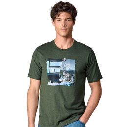 T-Shirt Casamoda "Casamoda T-Shirt uni", Herren, Gr. M, gr&uuml;n, 100% Baumwolle, Shirts T-Shirt