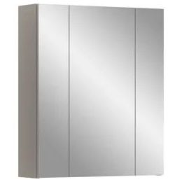 Badezimmerspiegelschrank Home Affaire "Malm&ouml;, Breite 60 cm, 3 Spiegelt&uuml;ren, 9 F&auml;cher, 6 Einlegeb&ouml;den", kaschmir, B:60cm H:70cm T:18cm, Holzwerkstoff, MDF, Schr&auml;nke, in verschiedenen Farben erh&auml;ltlich, Badm&ouml;bel, Spiegel, Badschrank, Bad