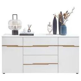 Essbank Innostyle "Memphis Sitzbank, 130x49x40cm (B/H/T)", wei&szlig;, B:165cm H:82cm T:38cm, ABS-Kunststoff, Holzwerkstoff, MDF, Sitzb&auml;nke, Essbank, 2 Klemmkissen