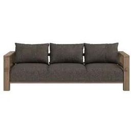 Sofa KARUP DESIGN "Bare Sofa, Schlafsofa mit Boxspring, 3-Sitzer, Couch, Bettfunktion", carob braun, mellow braun, B:225cm H:82cm T:94cm, Bezug: 100% Polyester. Kissenf&uuml;lling: Schaumstoffgranulat, Sofas, Boxspring-Matratze mit Sprungfedern, 3 R&uuml;ckenkissen, Made in Europe