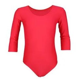 Turnanzug AQUARTI "Body M&auml;dchen Ballett Trikot 3/4 Arm", Kinder, Gr. 116, rot, Obermaterial: 80% Polyamid PA. 20% Elasthan EL., Sportanz&uuml;ge