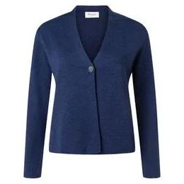 Strickjacke Maerz Muenchen "Maerz Muenchen 215800 Strickjacke Damen Bekleidung", Damen, Gr. 44, blau, 100% Wolle (Merino), Strickjacken Strickjacke