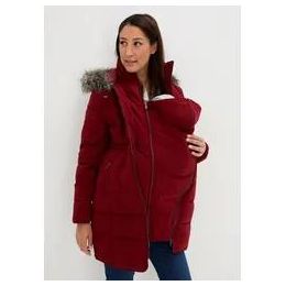 Umstandsjacke bonprix "3-in-1 warm wattierte Umstands- und Tragejacke", Damen, Gr. 36, rot (kastanienrot), Steppware, Obermaterial: 100% Polyester. Futter: 100% Polyester. &Auml;rmelfutter: 100% Polyester, unifarben, ausgestellt ca. Mitte Oberschenkel, mit Gummizug, Jacken, 3-in-1 Tragefunktion f&uuml;r Schwangerschaft und Babytragen
