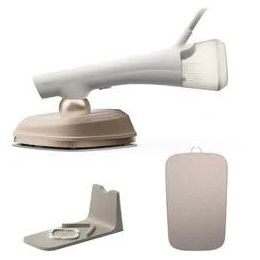 Philips Dampfb&uuml;geleisen "GC213/50 OneTurn 2-in-1 B&uuml;geleisen & Steamer, StyleMat & Dock inkl.", wei&szlig;, gold, B:12cm H:17cm T:34cm, B&uuml;geleisen, 1800 W, SteamGlide Plus, 200ml Wasserbeh&auml;lter und 90 g Dampfsto&szlig;, Dampfb&uuml;geleisen