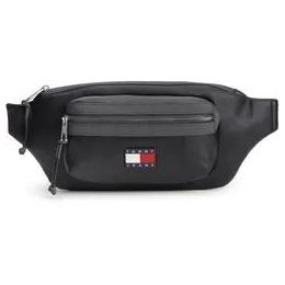 Tommy Hilfiger Bauchtasche TOMMY JEANS "TJM ELEVATED PU BUMBAG", Damen, Gr. B/H/T: 40cm x 17cm x 3,5cm, schwarz, Lederimitat, Textil, Taschen, Unisex G&uuml;rteltasche, Crossbody Bag mit Logo-Aufn&auml;her
