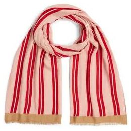 Modeschal Tommy Hilfiger "TH ELEVATED CHIC SCARF", Damen, foggy pink stripe, Web, Baumwollmischung, Modet&uuml;cher