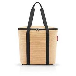 K&uuml;hltasche Reisenthel "thermoshopper", raffia schwarz, B:38cm H:35cm T:16cm, K&uuml;hlboxen, extradicke Isolierschicht, Deckel mit 2-Wege-Rei&szlig;verschluss