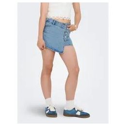 Jeansrock KIDS Only "KOGJENNY SKORT DNM PIM020 NOOS", M&auml;dchen, Gr. 146, blau (light blau denim), Denim/Jeans, Obermaterial: 100% Baumwolle, unifarben, kurz, R&ouml;cke Jeansrock