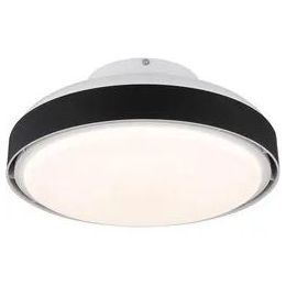 Globo LIGHTING Deckenleuchte "CARNEY", wei&szlig; matt, 1, &Oslash; 45cm H: 20cm, 1 Stk., Leuchten, Wei&szlig;er Deckenventilator dimmbar mit LED, Memoryfunktion, Timer, Deckenleuchte