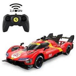 RC-Auto Jamara "Ferrari 499P rot 2,4GHz", rot, Fernlenkfahrzeuge, KinderB:8,5cm H:5,8cm T:20,8cm, Kunststoff, Ma&szlig;stab 1:24, B:8,5cm H:5,8cm T:20,8cm