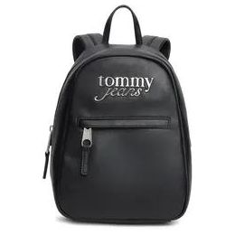 Tommy Hilfiger Cityrucksack TOMMY JEANS "TJW BOLD BACKPACK", Damen, Gr. B/H/T: 19,5cm x 27,5cm x 10,5cm, schwarz, Lederimitat, Rucks&auml;cke Cityrucksack, Damen Freizeitrucksack in klassischer Optik