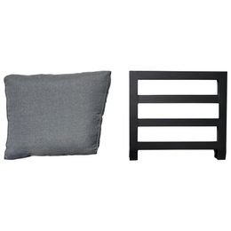Ambia Garden R&uuml;ckenlehne, Anthrazit, Hellgrau, Metall, Textil, 58.5x2.5x53.5 cm, Gartenm&ouml;bel, Gartenb&auml;nke