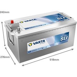 Varta Starterbatterie 725103115k182 12V 68Ah 1150A f&uuml;r DAF Iveco Volvo Mercedes MAN RENAULT TRUCKS