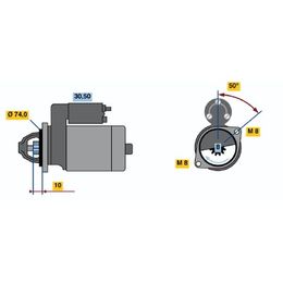 Bosch Starter 0986014371 f&uuml;r Suzuki HOLDEN MARUTI