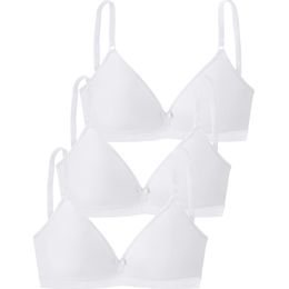 petite fleur by Lascana Damen Soft-BH, 3xwei&szlig;, Gr&ouml;&szlig;e 75A
