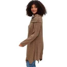 sheego by Joe Browns sheego Gro&szlig;e Gr&ouml;&szlig;en Longsweatshirt im Strick-Look, braun-meliert, Gr&ouml;&szlig;e 56/58 - Damen