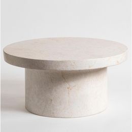 Mid.you Couchtisch, Kaschmir, Stein, Steinoptik, rund, rund, 60x30x60 cm, Wohnzimmer, Wohnzimmertische, Couchtische