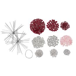 buttinette Drahtsterne-Set, beere-silber, 10 St&uuml;ck
