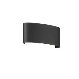 Fischer und Honsel Au&szlig;enwandleuchte Berlin Schwarz max. 6x0,5 Watt Wandlampe