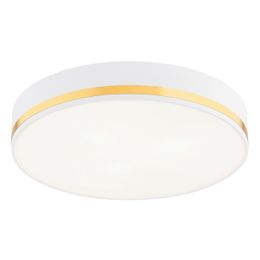 Deckenleuchte Amore Wei&szlig;/Goldfarben max. 15 Watt Deckenlampe