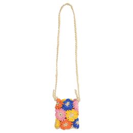 Topolino M&auml;dchen Strohtasche mit bunten Blumen