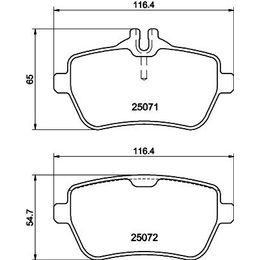 Hella Bremsbelagsatz, Scheibenbremse 8db355020471 f&uuml;r Mercedes