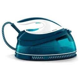 Philips Dampfb&uuml;gelstation "PerfectCare Compact GC7844/20", blau (blau, wei&szlig;), Dampfb&uuml;gelstationen, 2.400 Watt, OptimalTemp, 400 gr Dampfsto&szlig;