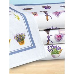 WITT Geschirrtuch, wei&szlig;-bedruckt, Gr&ouml;&szlig;e 50x70 cm - Halbleinen (2 St&uuml;ck)