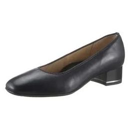 Pumps Ara "GRAZ", Damen, Gr. 6 (39), blau (dunkelblau), Glattleder, unifarben, Schuhe Pumps, Abendschuh, Festtagsschuh, Blockabsatz, gl&auml;nzendes Detail am Absatz