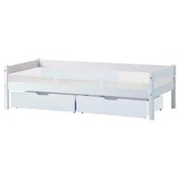 Jugendbett Home Affaire "ECO One", wei&szlig;, B:166cm H:46,5cm L:760cm, Matratzenbezug: 100% Baumwolle, Betten, Jugendbett, Kinderbett mit Rausfallschutz, mit 2 Schubk&auml;sten