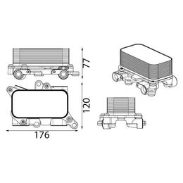 Mahle &Ouml;lk&uuml;hler, Automatikgetriebe clc445000s f&uuml;r REACH VW Porsche