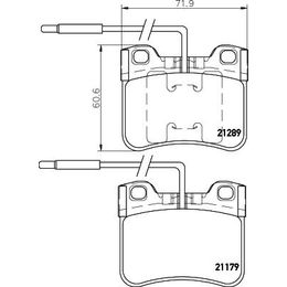 Hella Bremsbelagsatz, Scheibenbremse 8db355007811 f&uuml;r Peugeot Citro&euml;n
