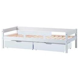 Jugendbett Home Affaire "ECO One", wei&szlig;, B:166cm H:46,5cm L:760cm, Betten, Jugendbett, Kinderbett mit Rausfallschutz, mit 2 Schubk&auml;sten