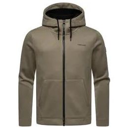 Kapuzenstrickjacke Ragwear "Fabian", Herren, Gr. XXXL (58), braun, Rippware, Material: 100% Polyester. Innenfutter: 100% Polyester, Basic, gerade h&uuml;ftbedeckend, hoch geschlossener Ausschnitt, &Auml;rmel ohne &Auml;rmelschlitz Rippb&uuml;ndchen, Strickjacken, Herren Basic Rippstrick-Jacke mit Kapuze