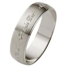 Trauring Firetti "Schmuck Geschenk Hochzeit Ehering Trauring "Ich liebe Dich" Gr. 18, silber (silberfarben), Fingerringe, Damen, 18, ohne Brillant, Silber 925 (Sterlingsilber), 6mm, Trauring, Made in Germany, wahlweise mit oder ohne Brillant