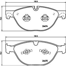 Hella Bremsbelagsatz, Scheibenbremse 8db355015701 f&uuml;r JAGUAR