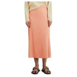 Marc O'Polo Webrock MARC O'POLO "aus Viskose-Stretch", Damen, Gr. 42, orange (m312), Obermaterial: 96% Viskose, 4% Elasthan, unifarben, ausgestellt wadenlang, R&ouml;cke