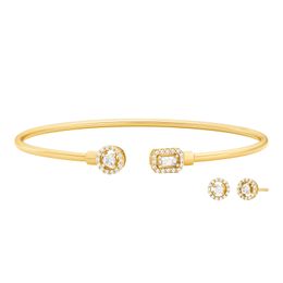 Schmuckset Michael Kors "Multipack Schmuck Geschenk Silber 925 Premium", gelbgoldfarben, kristallwei&szlig;, kristallwei&szlig;, Schmuck_Sets, Damen, Silber 925 (Sterlingsilber), glitzernd, Schmuckset, mit Zirkonia (synth.)